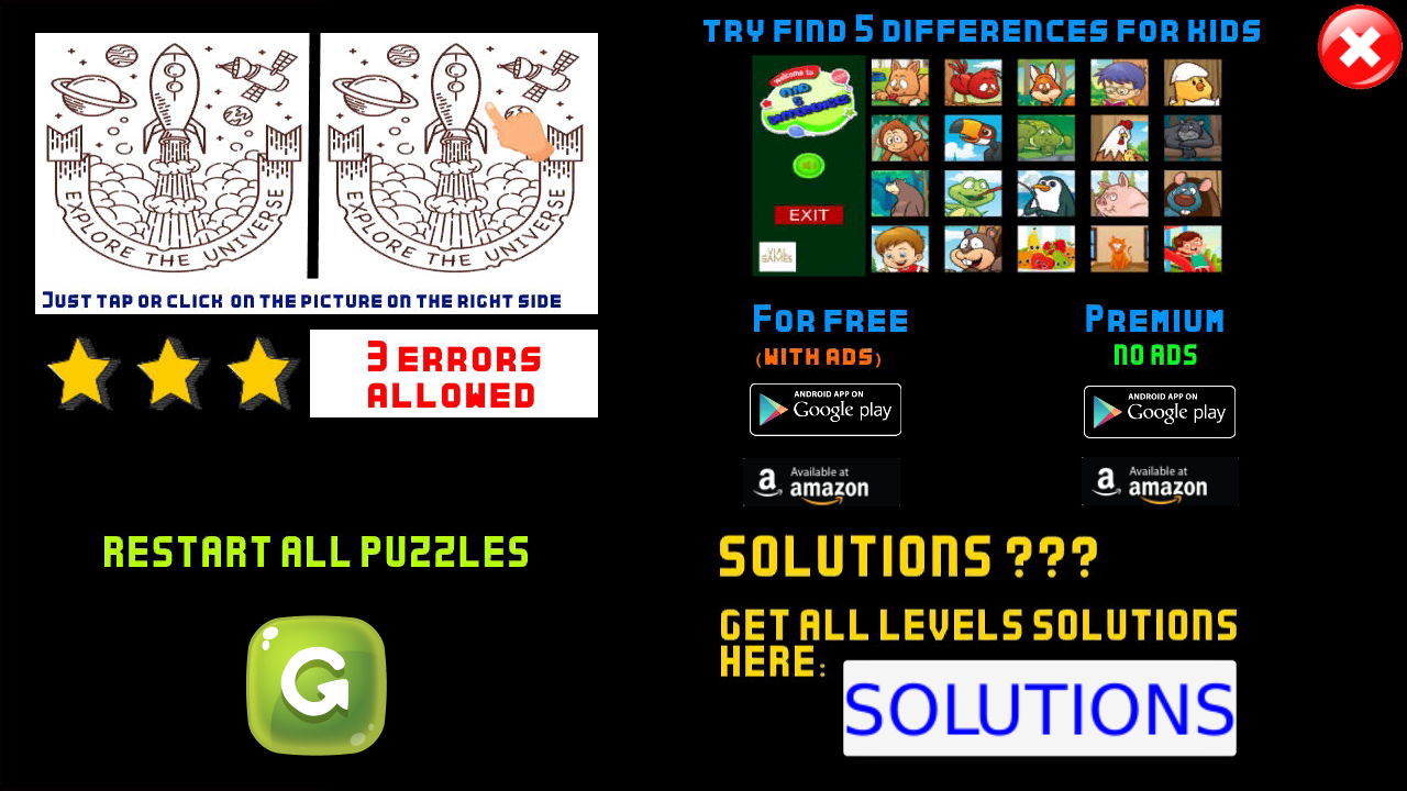 Find 10 differences HARD - App on Amazon Appstore