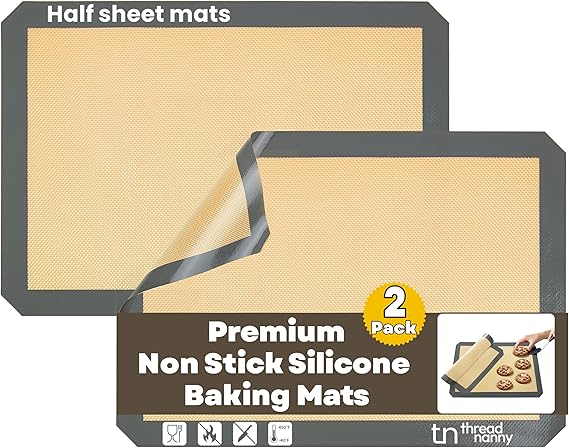 Amazon.com: Silicone Baking Mat - 2 Pack Reusable Silicone Baking Sheet ...