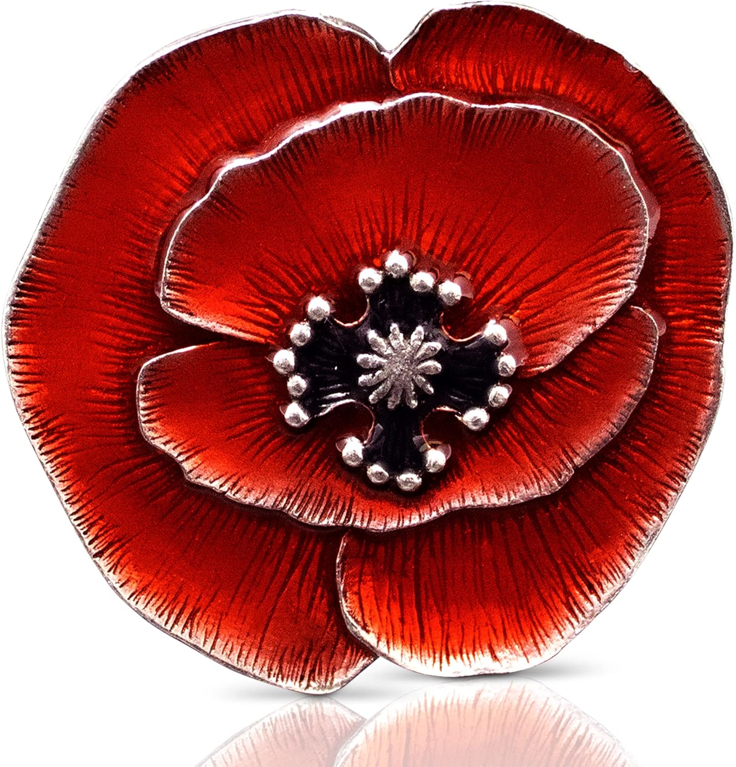 Amazon.com: Danforth Remembrance Poppy Brooch Pin (Red) – Handcrafted ...
