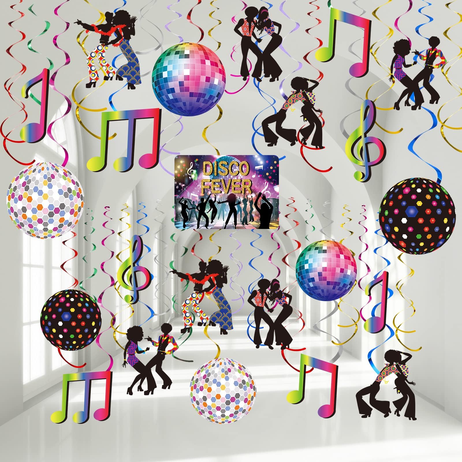 Amazon.com: 70's Dance Party Decoration- Photo Door Banner Backdrop ...