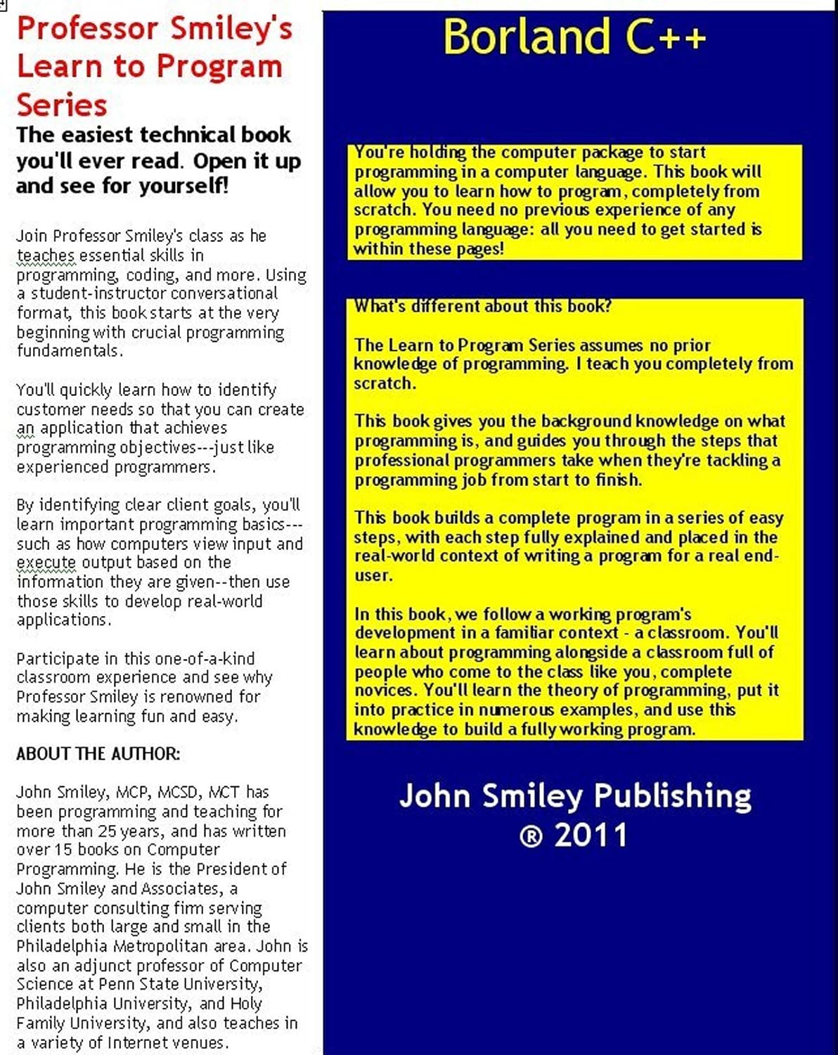 Amazon.com: Learn To Program with Borland's C++ (Professor Smiley teaches Computer Programming ...