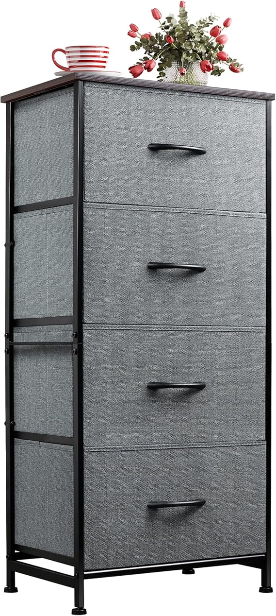 Amazon.com - WLIVE Dresser with 4 Drawers, Storage Tower, Organizer ...