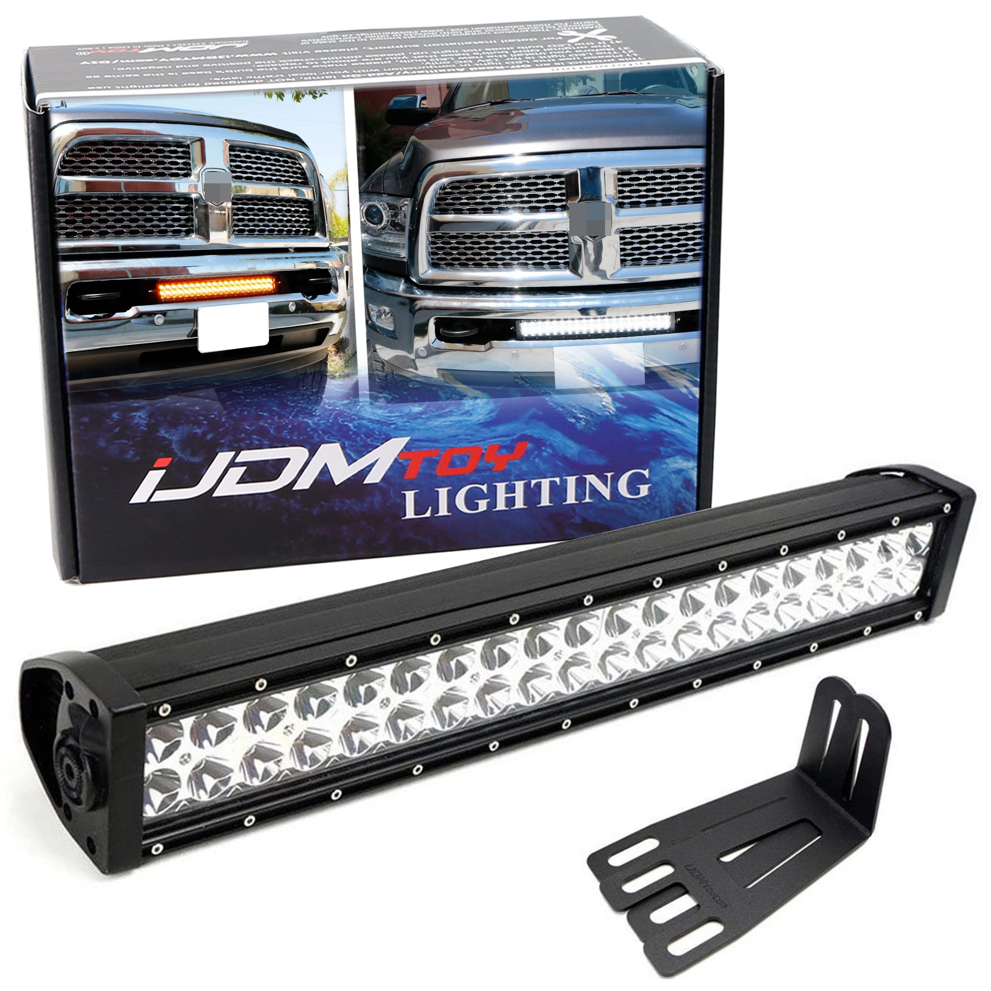 Buy iJDMTOY Lower Grille 20" Dual Color LED Light Bar Kit Compatible ...
