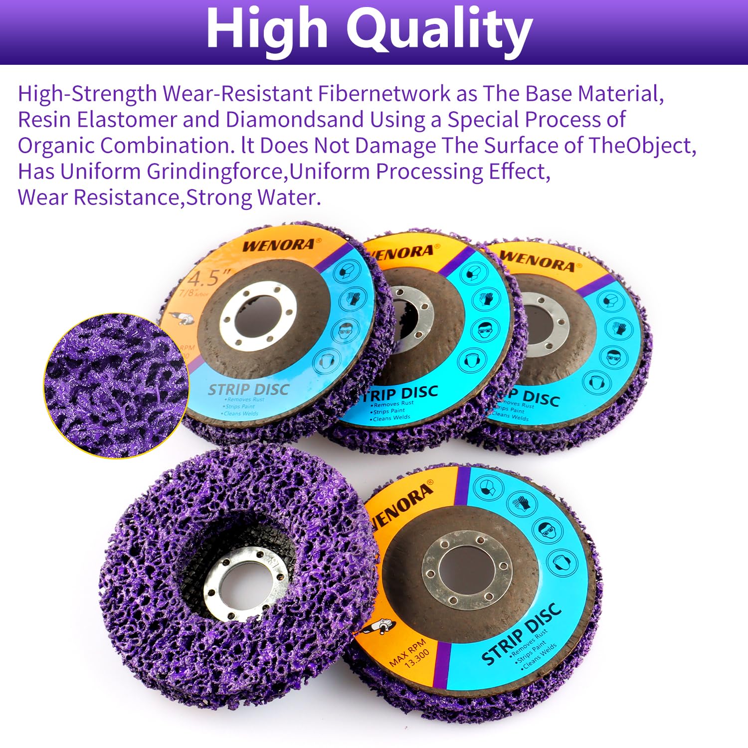 Snapklik.com : WENORA Strip Discs Stripping Wheel For Angle Grinder, 4 ...