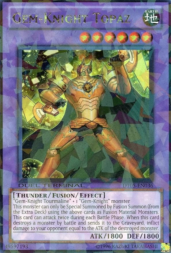 Amazon.com: Yu-Gi-Oh! - Gem-Knight Topaz (DT05-EN036) - Duel Terminal 5-1st Edition - Ultra Rare ...