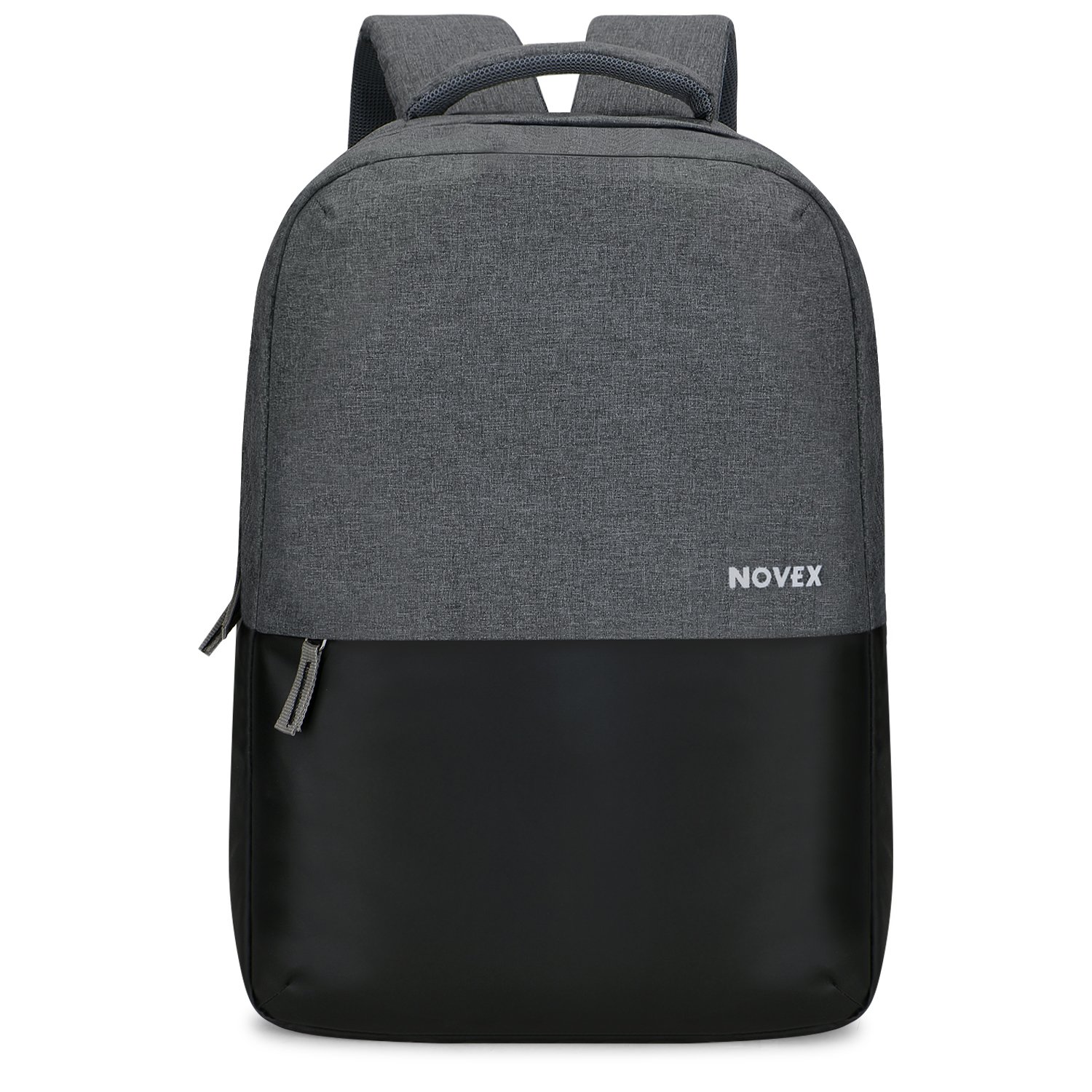 Buy NOVEX Classic Laptop Backpack with Zipper Lock | Dark Grey Padded ...