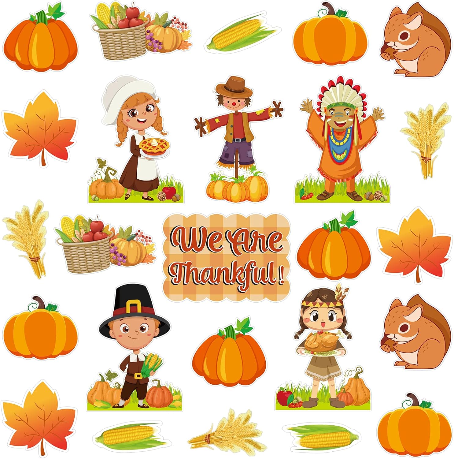 Amazon.com: Thanksgiving Bulletin Board We are Thankful Cutouts for ...