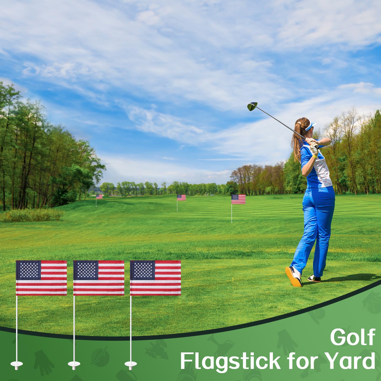 Golf Flag Stick Clip Art Golf Flagstick Stock Illustrations – 448