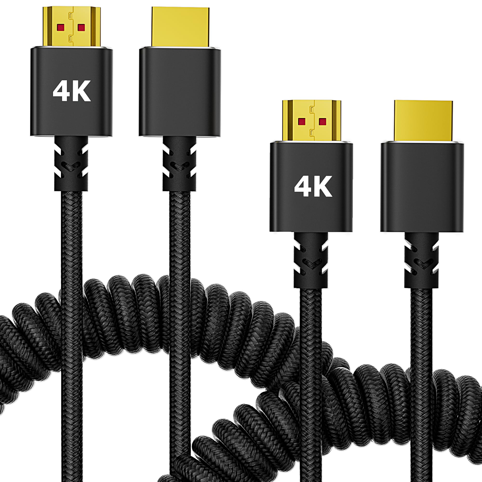 Amazon.com: Generic 4K HDMI Coiled Cable 2Pack, High Speed HDMI Thin ...