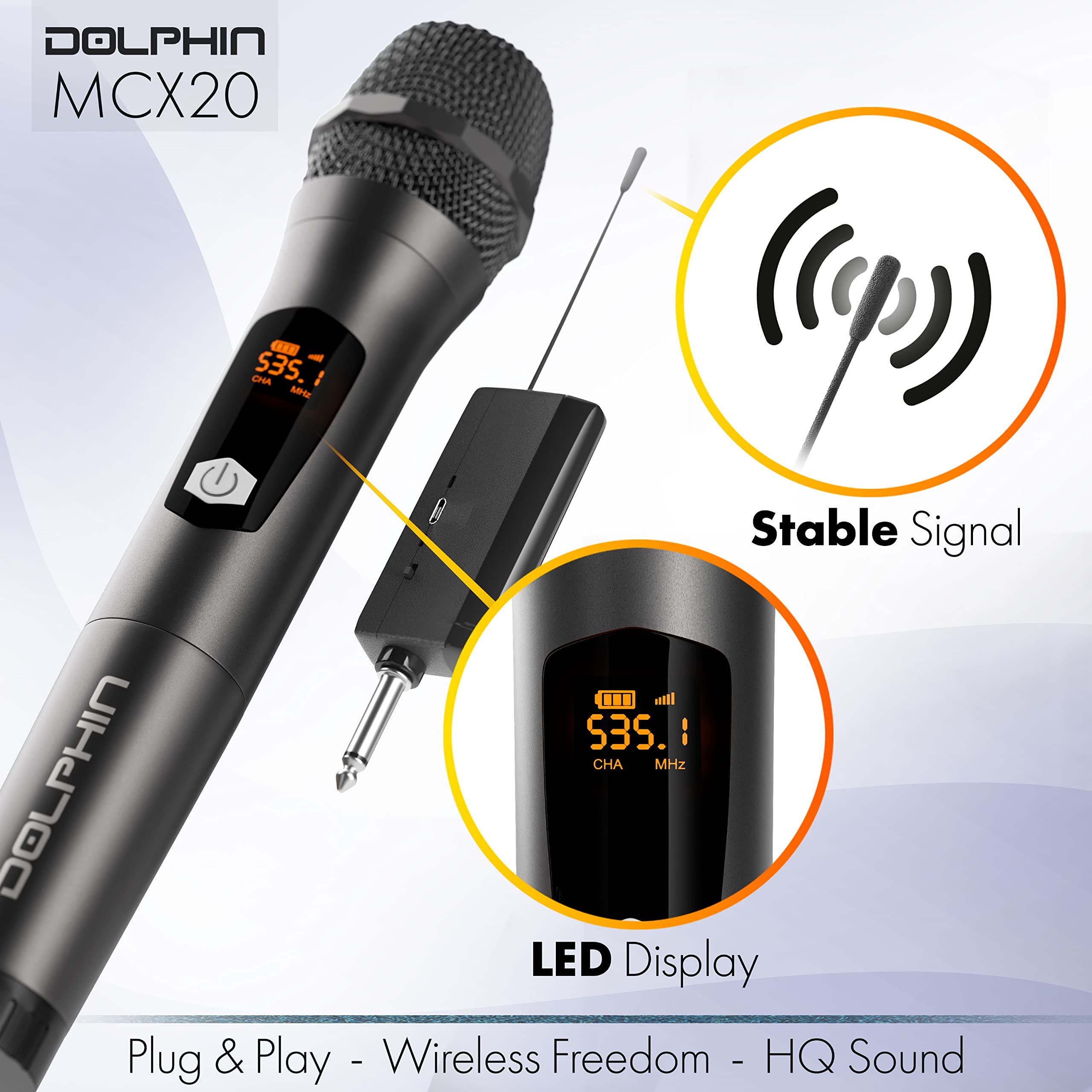 Snapklik.com : Dolphin Pro Wireless Microphone System, Cordless Dual ...