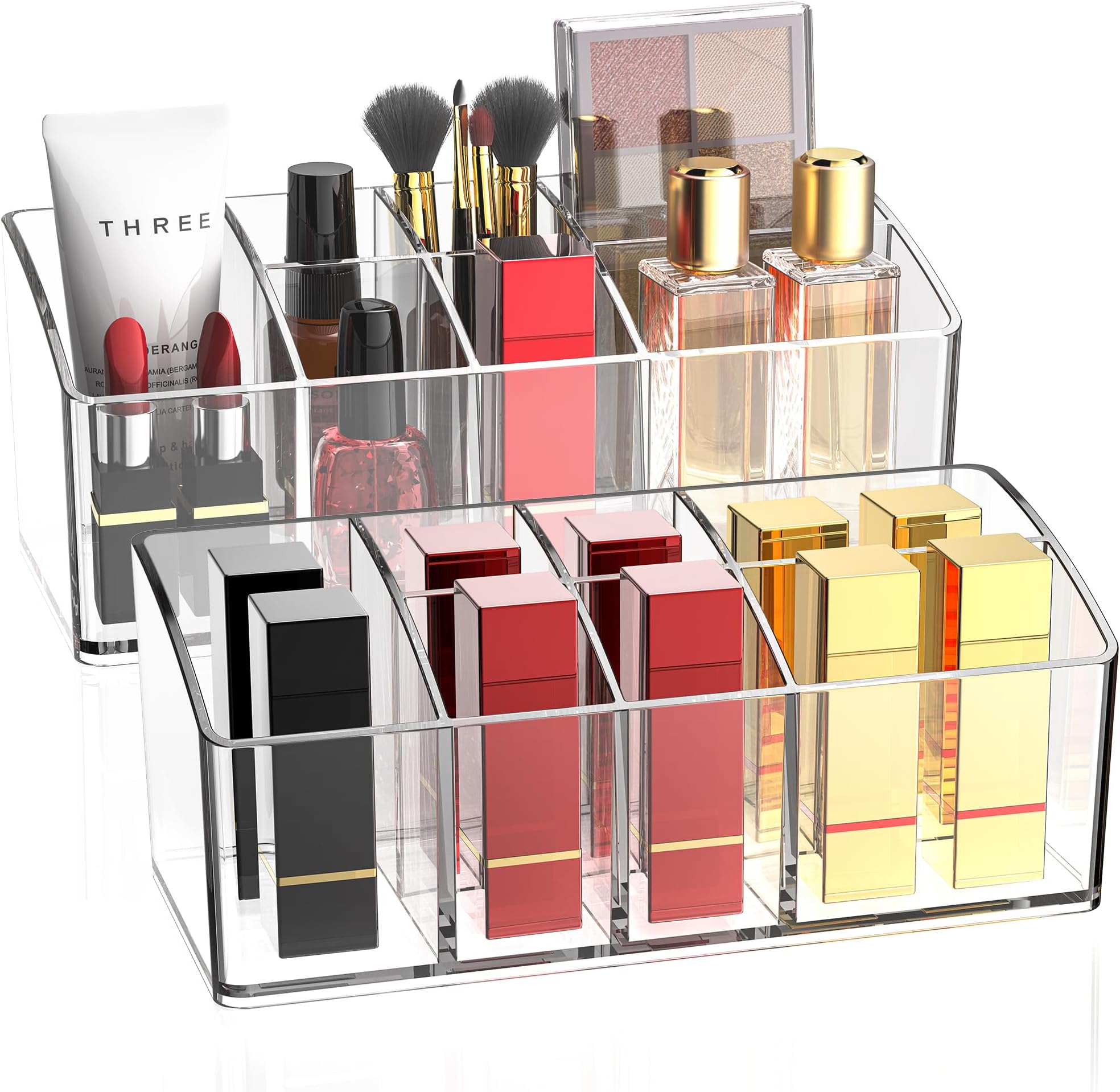 Amazon.com: Cq acrylic 3 Pack Clear Make Up Organizers for Vanity ...