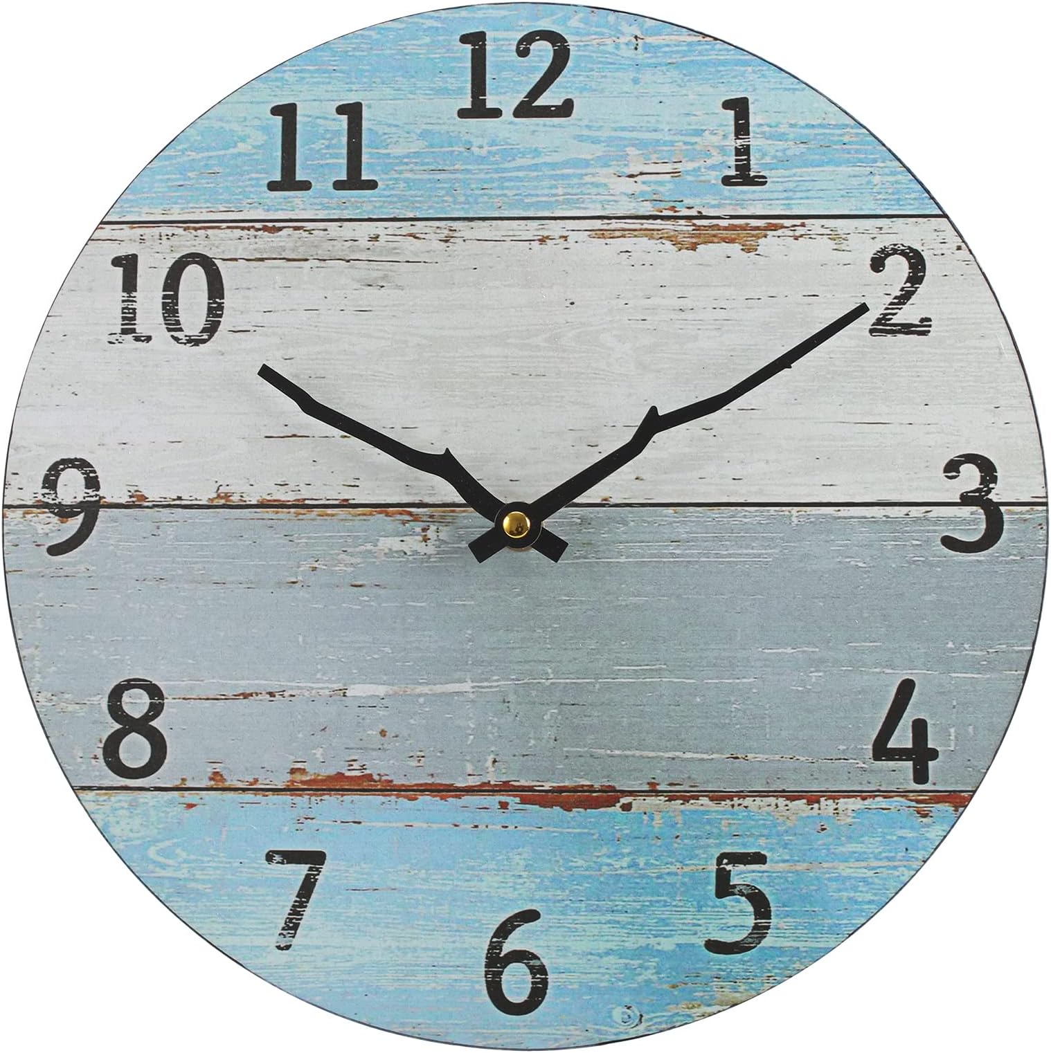 Amazon.de: LOHAS Home 12 Zoll/30CM Holz Wanduhr/Küchenuhr im Landhausstil Stille Nicht-tickende ...