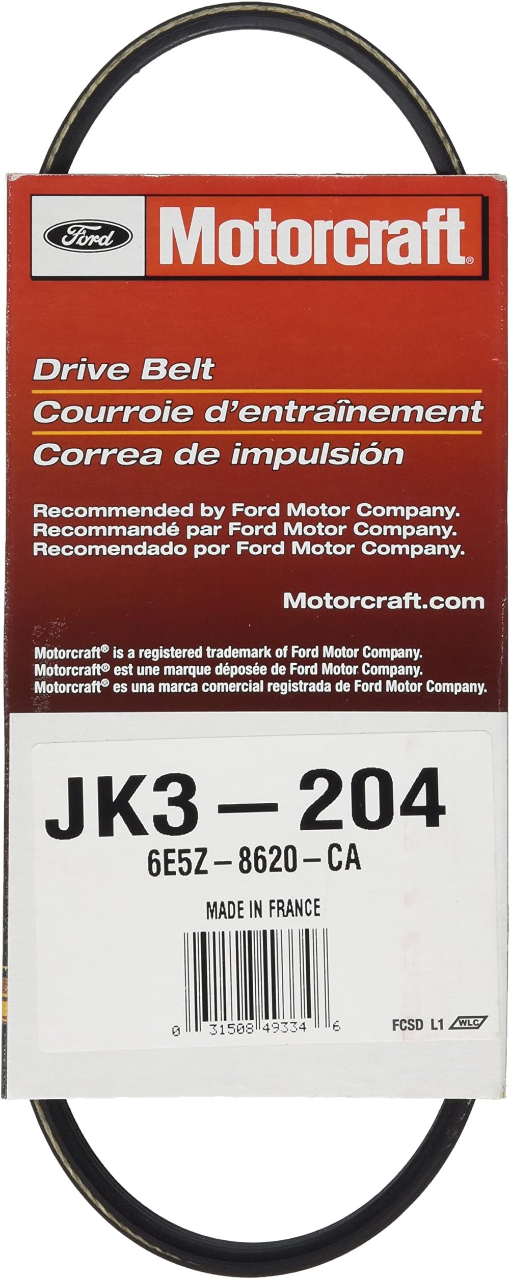 Amazon.com: Motorcraft- JK3204 Drive Belt : Automotive