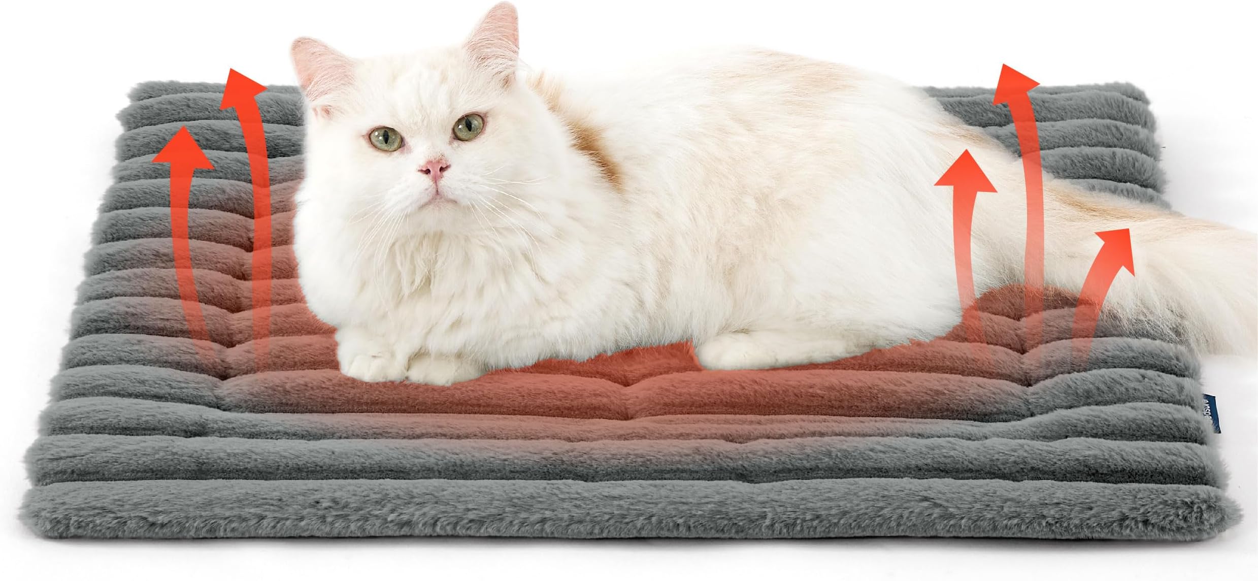 Bedsure Self Heating Cat Bed Mat - Washable Fleece Warm Cat Blanket ...