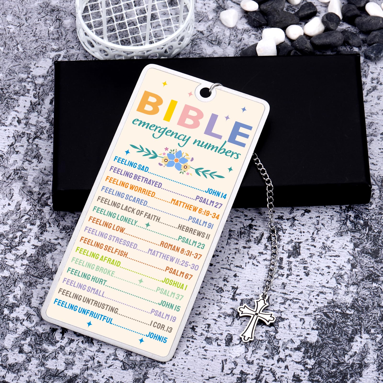 Snapklik.com : Baptism Gifts For Girl Bible Emergency Numbers Bookmark ...