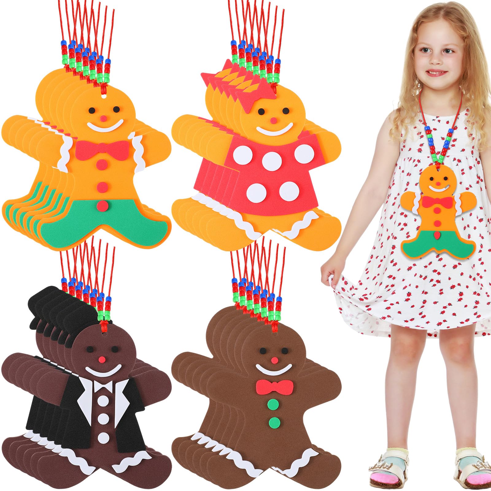 Snapklik.com : 24 Sets Christmas Craft Kits For Kids DIY Gingerbread ...