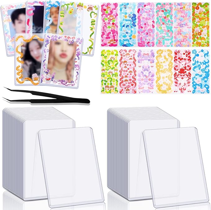 Amazon.com: 50 Pcs Card Sleeves Set Including 25 Pcs Card Protector 35 ...