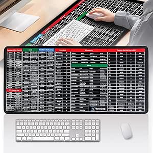 Amazon.com: Keyboard Shortcuts Mouse Mat, Quick Key Super Large ...
