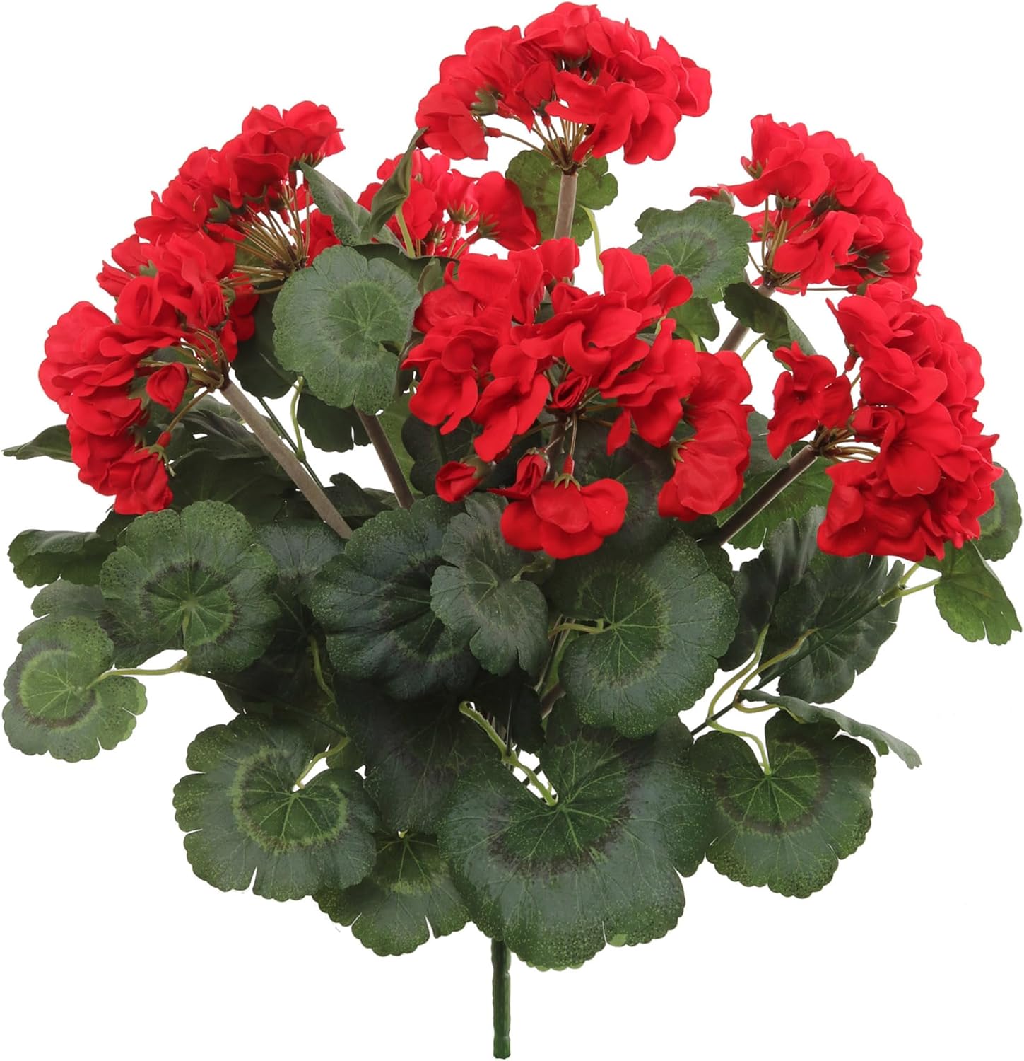 Amazon.com: Larksilk 18-Inch Red Artificial Geranium Flower Bush - Silk ...