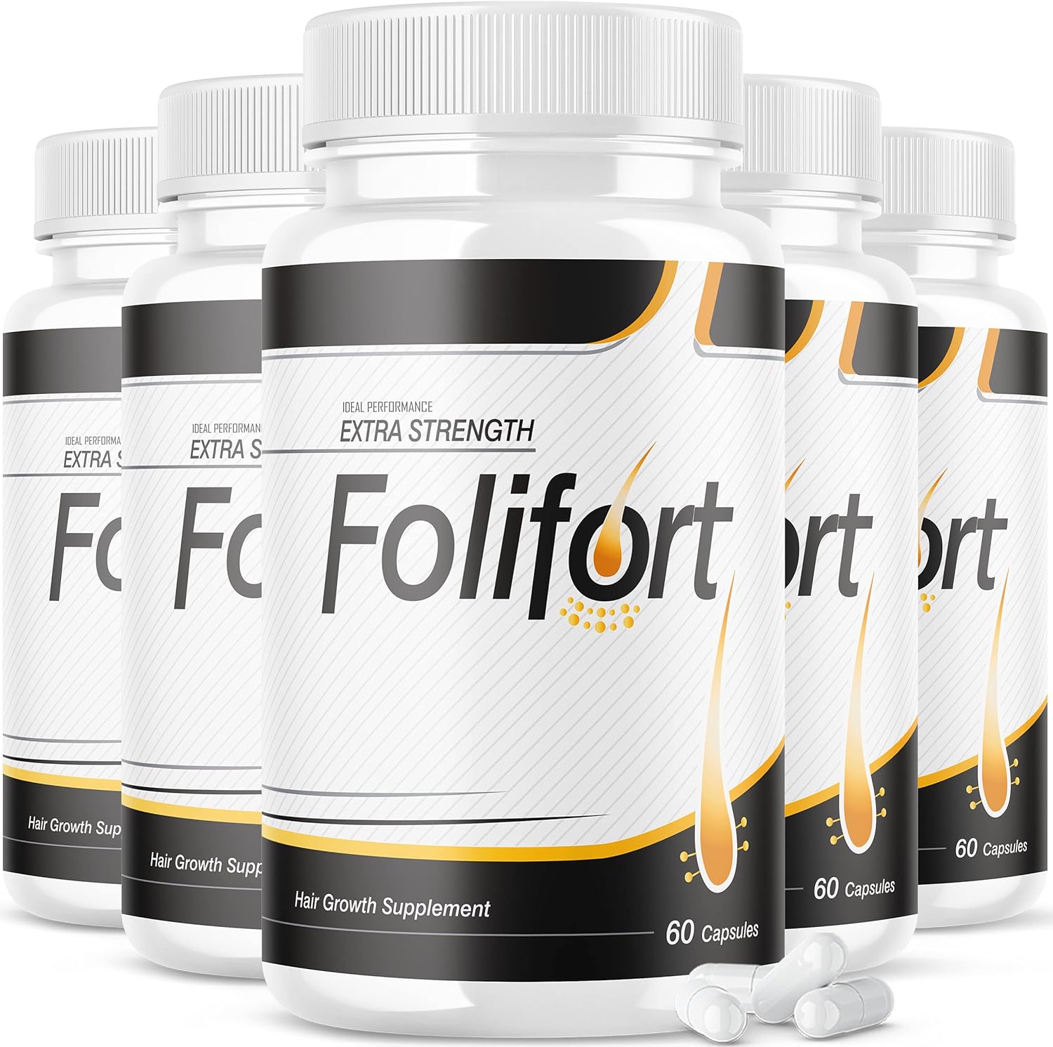 Amazon.com: IDEAL PERFORMANCE (5 Pack) Folifort Hair Growth Pills ...
