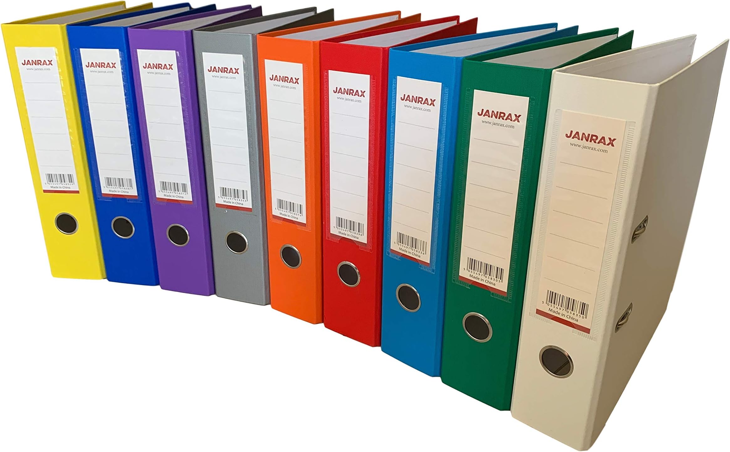 Elba A4 Lever Arch File, Coloured Paper On Board, 80 mm Spine, Assorted ...