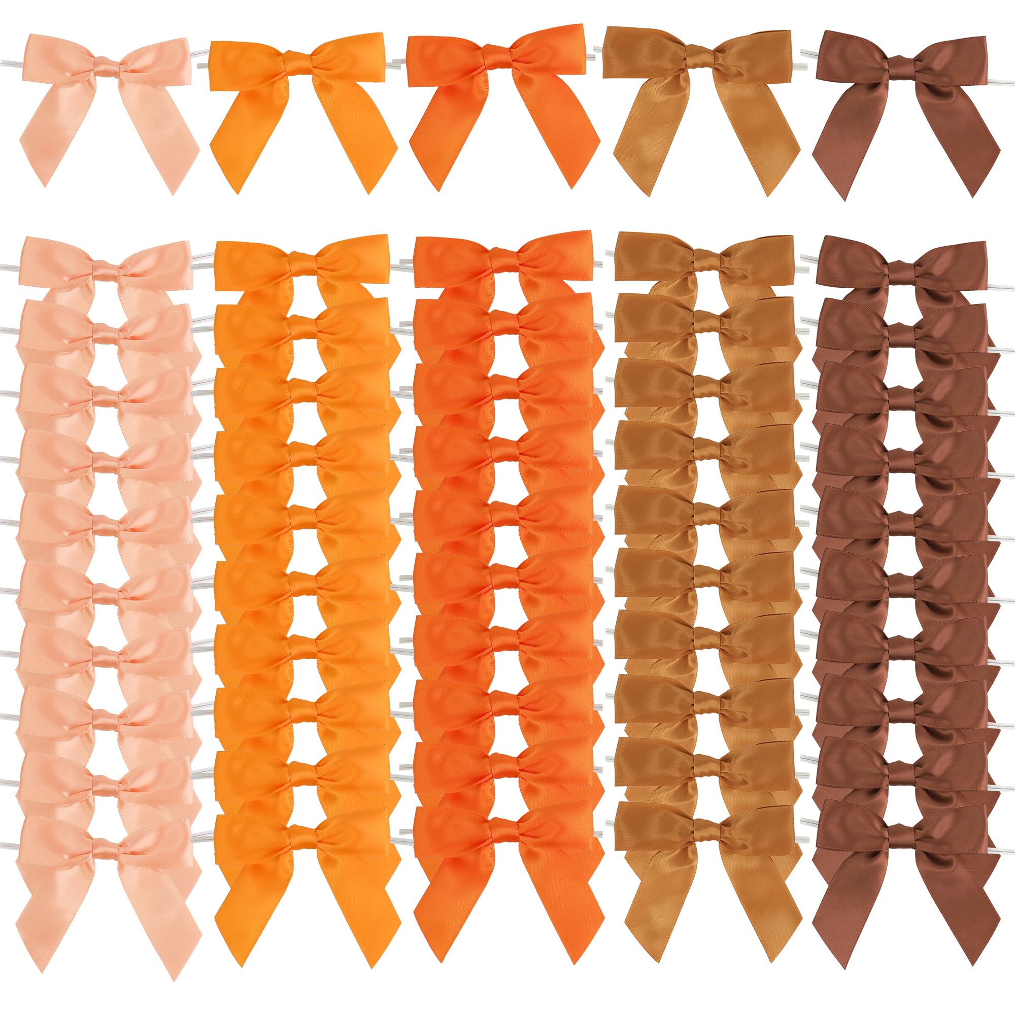 Amazon.com: AIMUDI 5 Colors Orange Fall Bows 3.5" Premade Burnt Orange ...