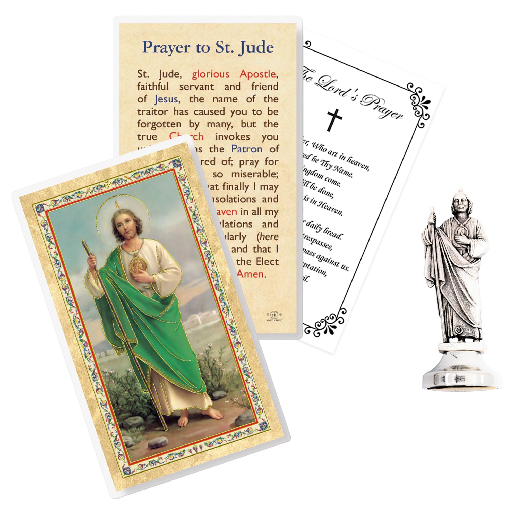 Buy Mini St Jude Statue - St Jude Prayer Card, The Lord's Prayer Card ...