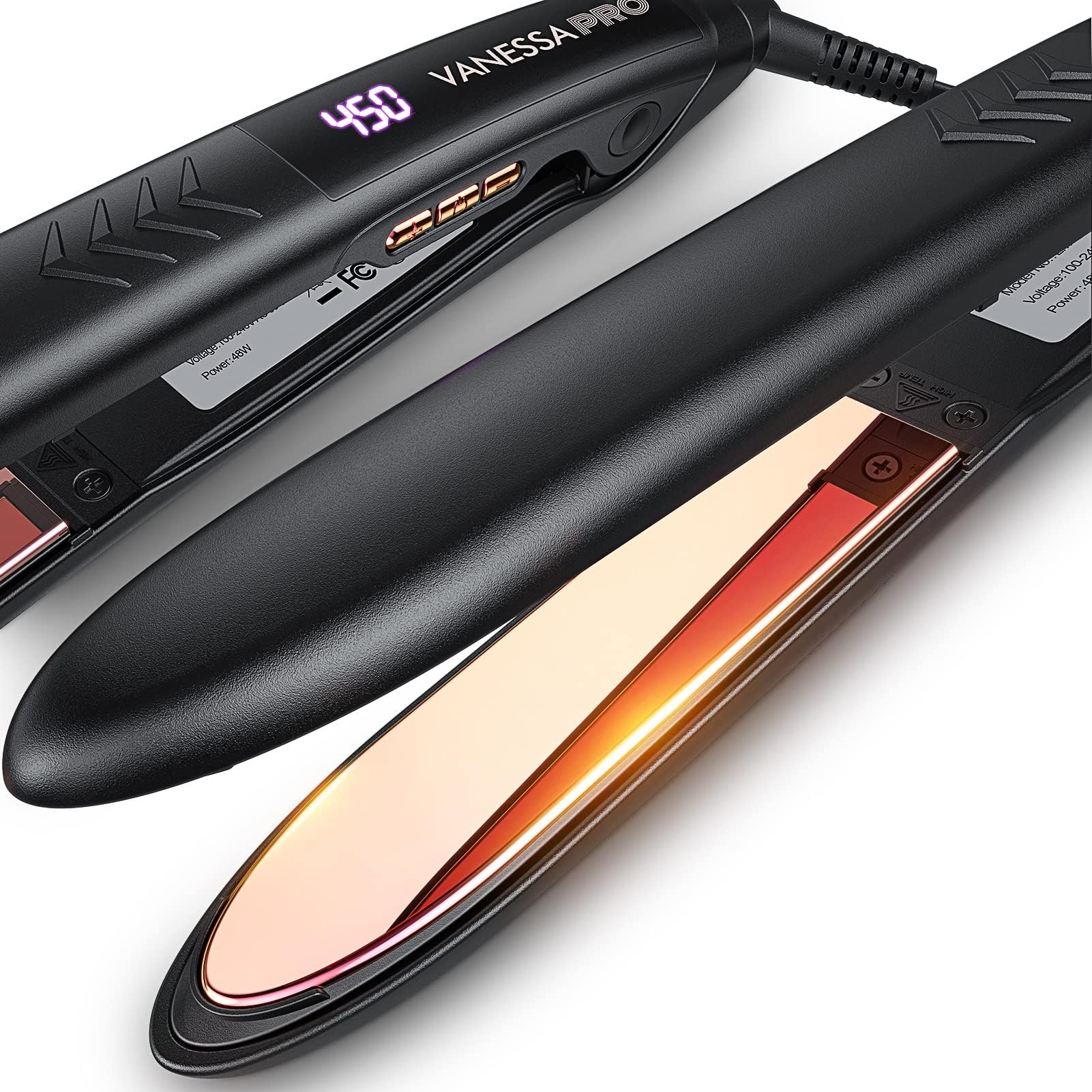 Amazon.com : YOKYAK Ultra-Thin Nano Titanium Hair Straightener, 1 ¼ ...