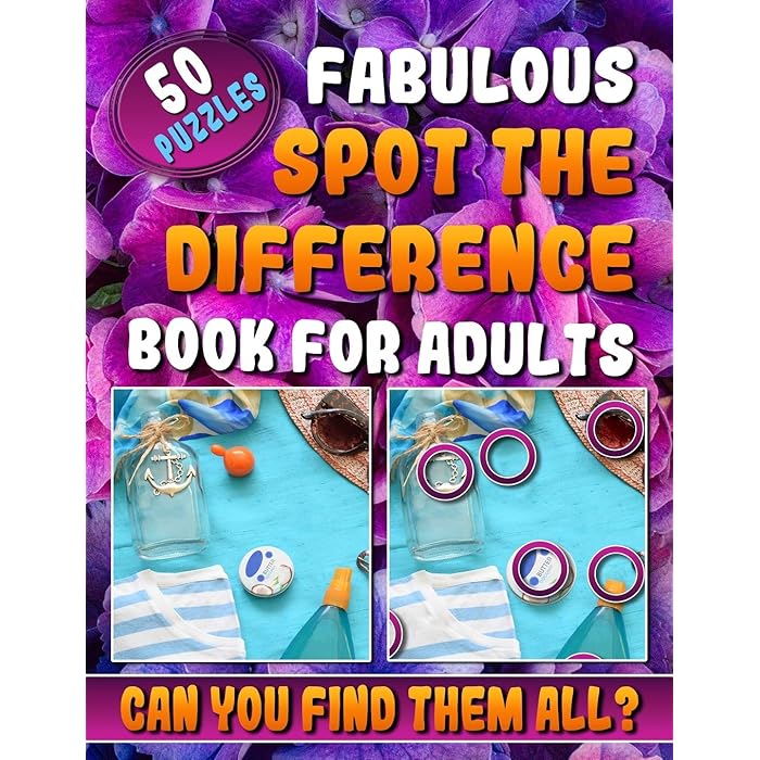 Buy Fabulous Spot the Difference Book for Adults: Picture Puzzle Books ...