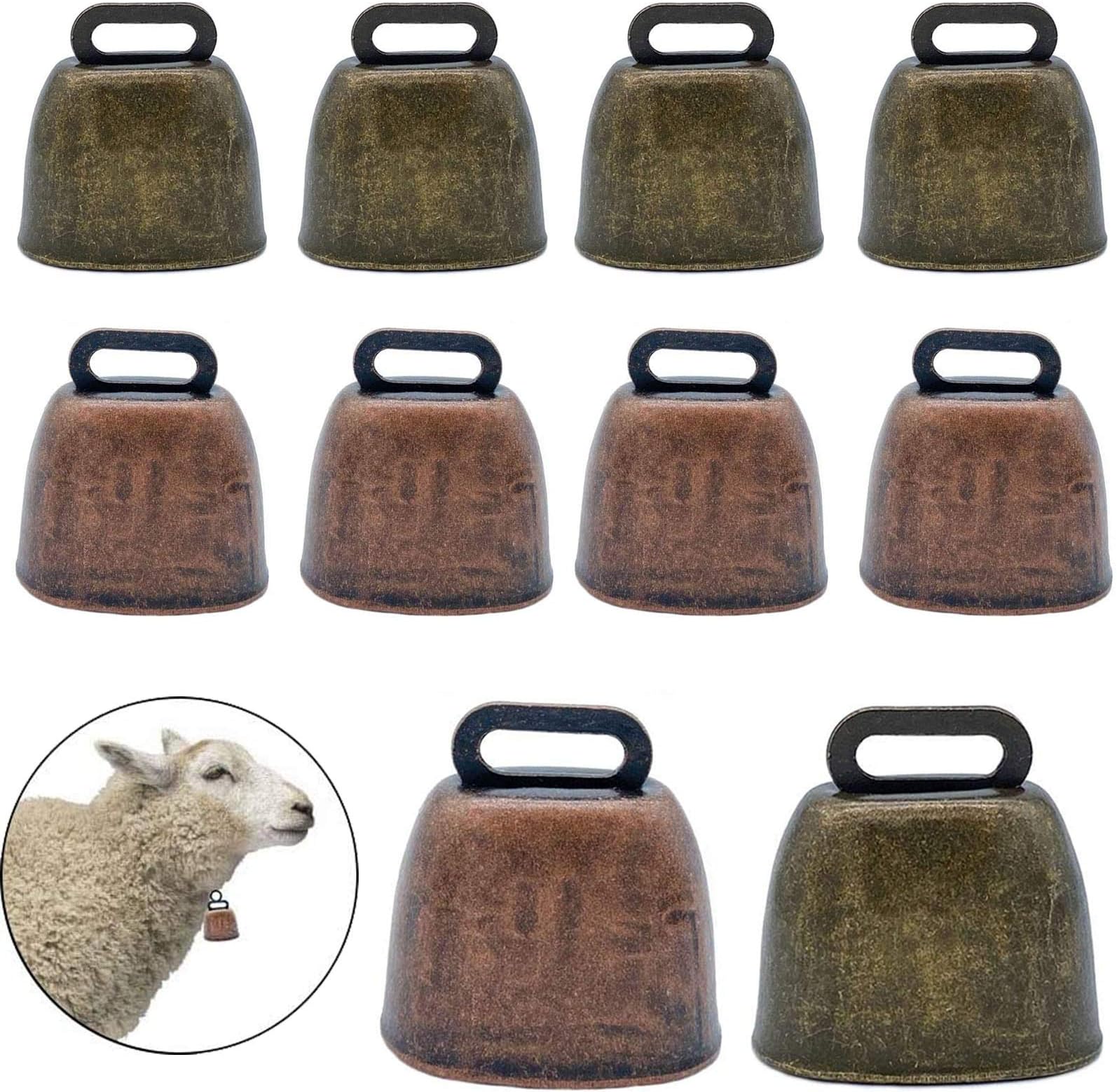 Christmas Goat 2 Pcs Cow Horse Sheep Grazing Copper Bells,Cattle Farm ...