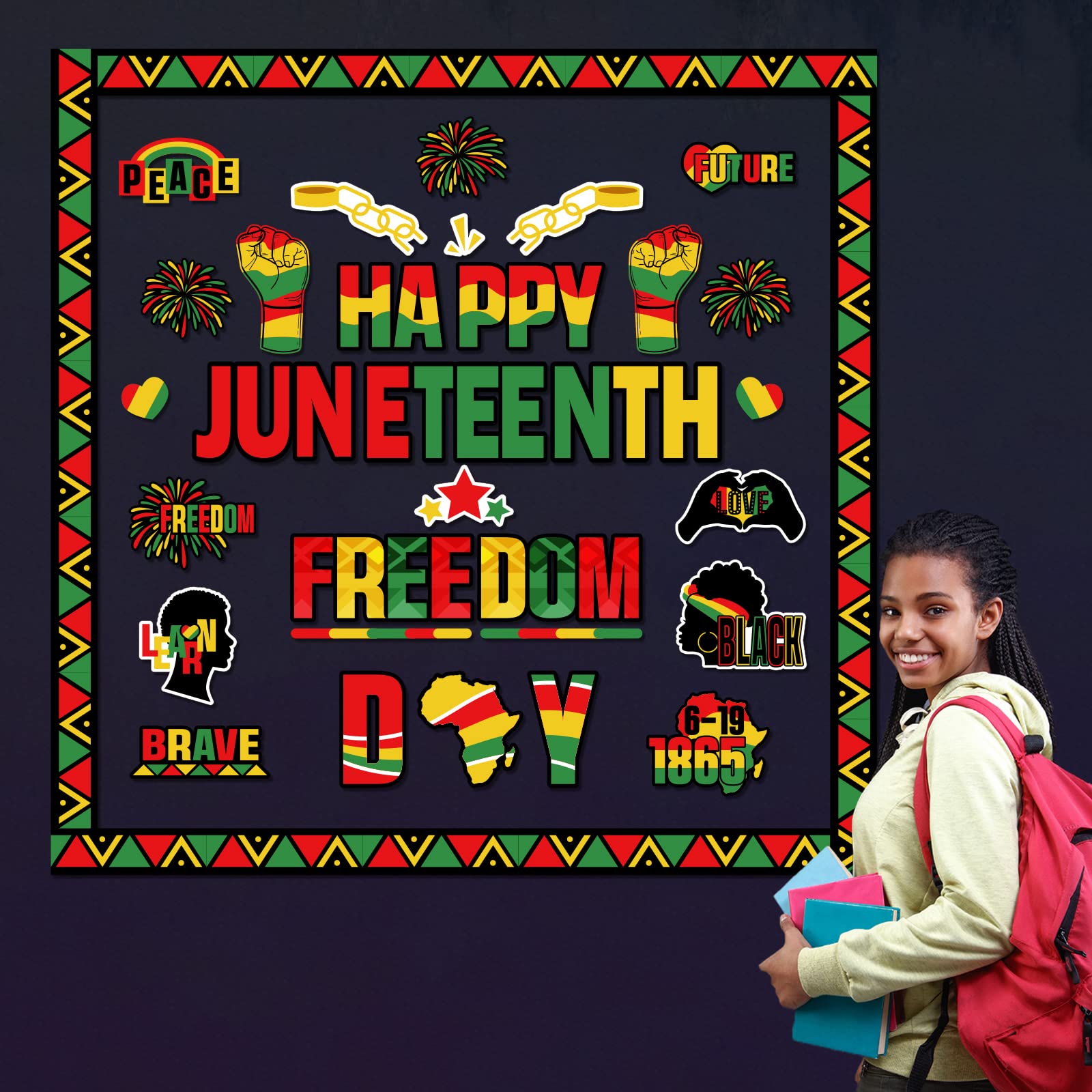 Snapklik.com : Happy Juneteenth Freedom Day Cutouts For Classroom ...