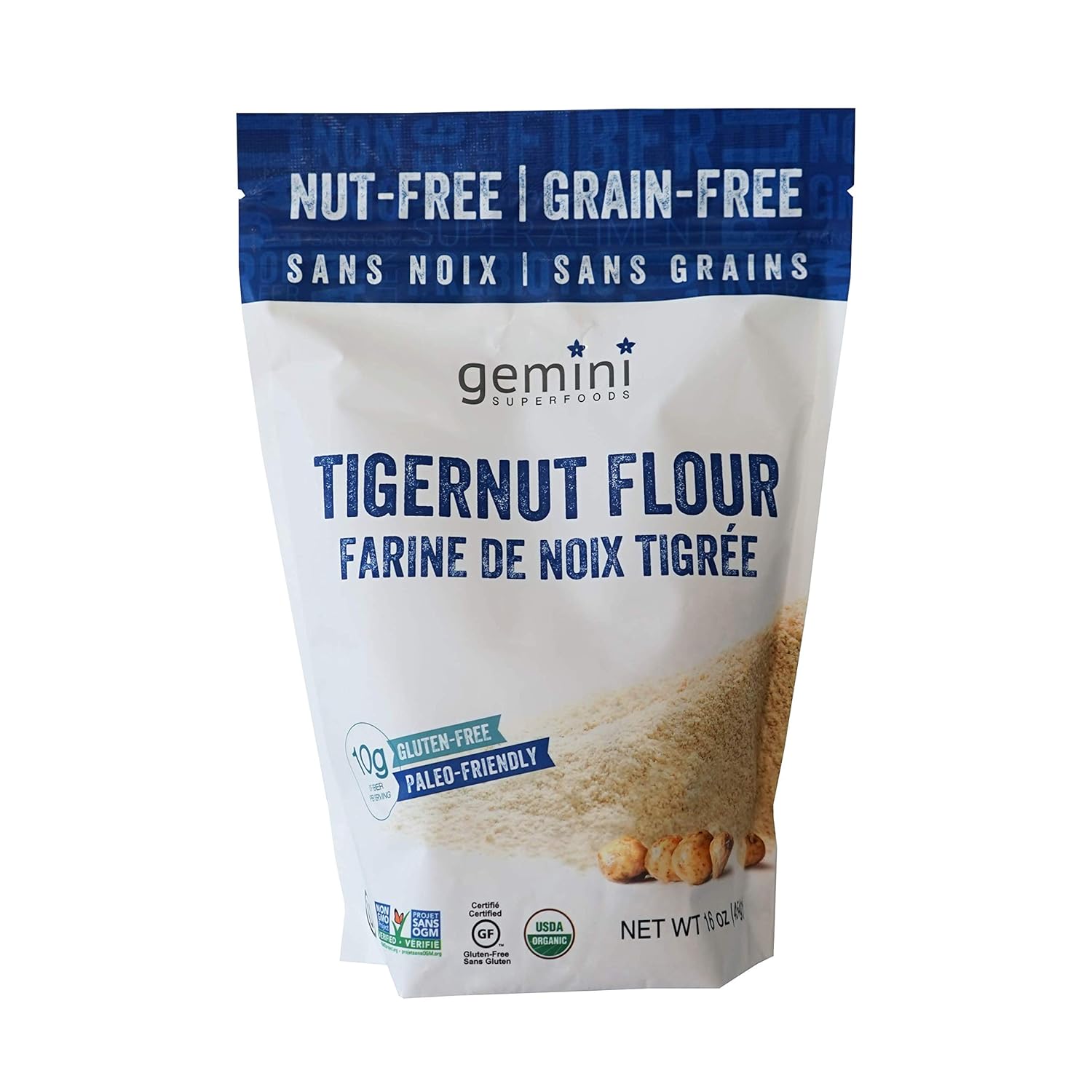 Amazon.com : Organic TigerNut Flour 16oz 4-pack | Gluten-Free | Nut ...