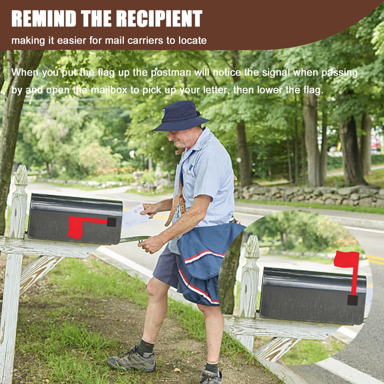 Snapklik.com : Mailbox Flag Replacement Kit, Universal Acrylic Red Flag ...