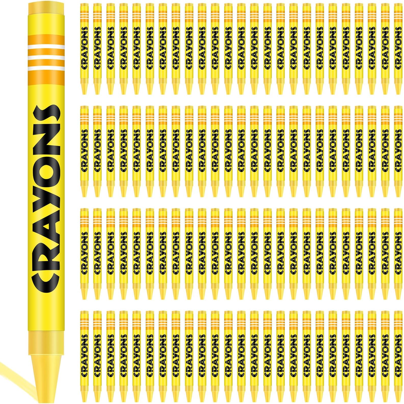 Amazon.com : Tenceur 100 Pcs Single Color Crayon Bulk Crayons Coloring ...