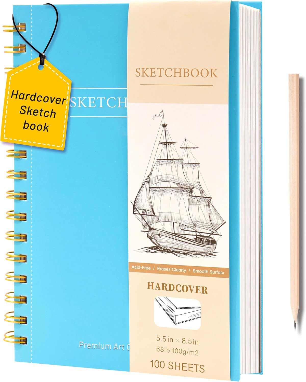 Amazon.com: Yoment 5.5" x 8.5" Sketch Book Small Sketchbook for Drawing ...