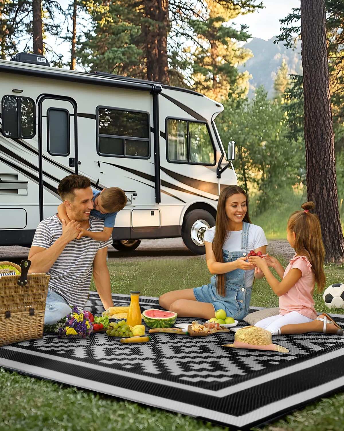 Snapklik.com : Kohree RV Outdoor Rug 9x12 Reversible, Waterproof Patio Mat