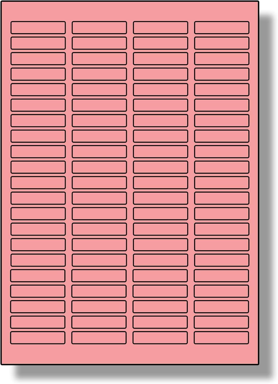 Label Planet® 84 Per Sheet, 5 Sheets (420 Pink Labels). Coloured Paper ...