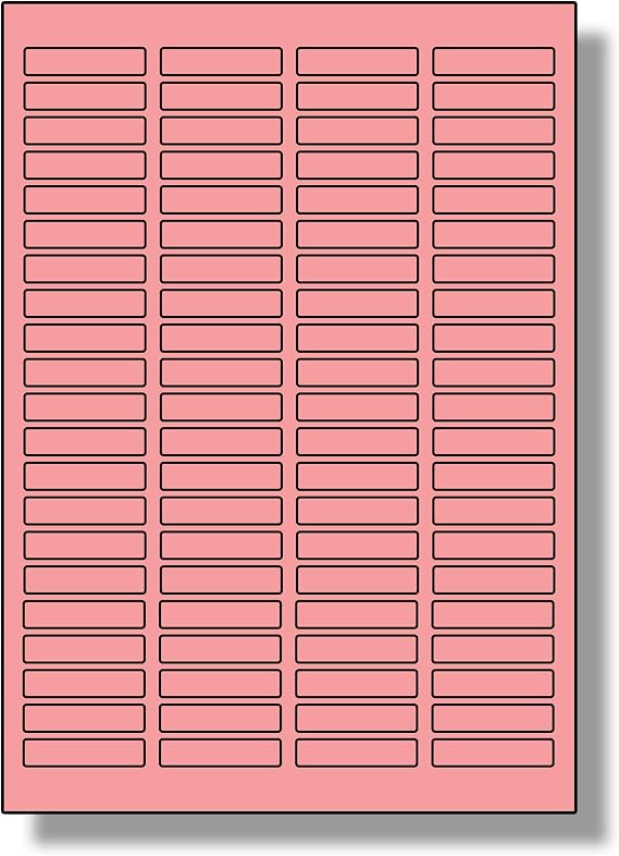 Label Planet® 84 Per Sheet, 5 Sheets (420 Pink Labels). Coloured Paper ...