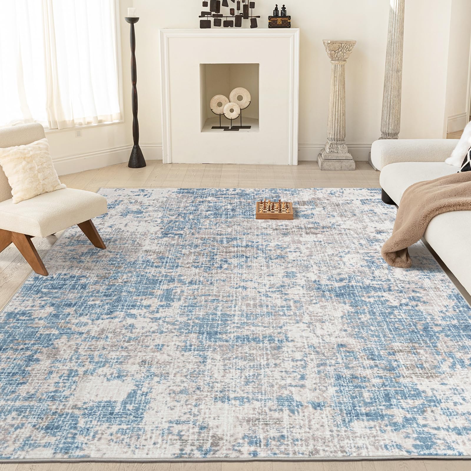 Amazon.com: ILANGO 8x10 Area Rugs for Living Room Bedroom Washable Modern Rugs 8' x 10' with Non ...