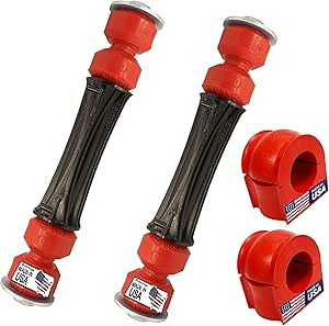 Amazon.com: Suspension Dudes 4PC Front CODE RED Sway Bar Stabilizer ...