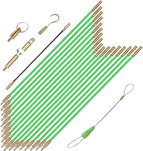 GURADESIGN 23.8FT Fiberglass Running Electrical Wire Cable Glow Rods ...