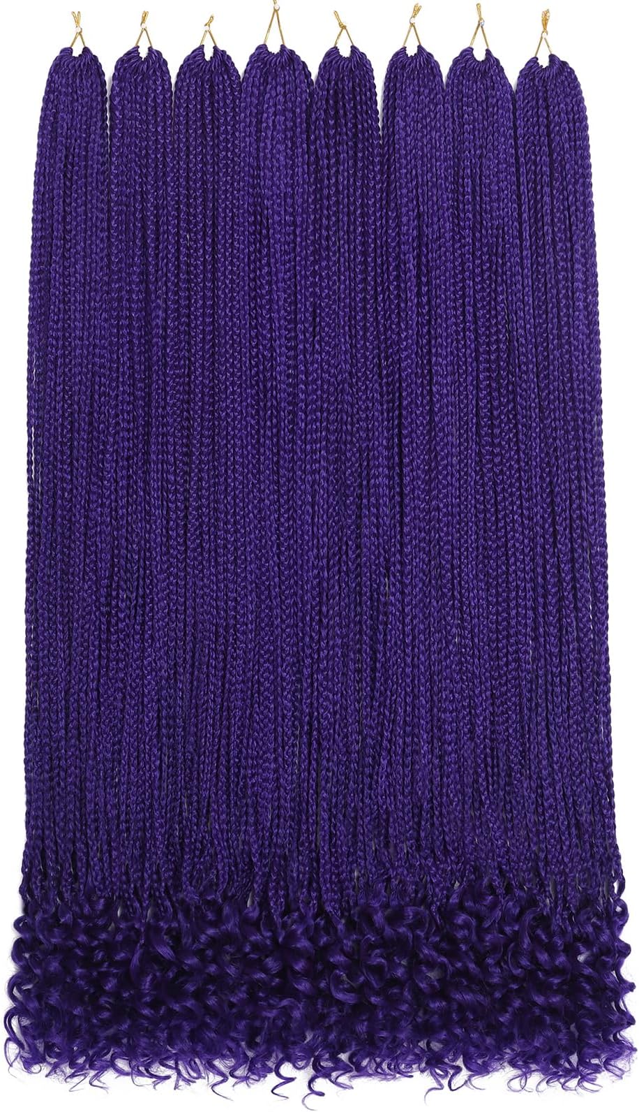 Amazon.com : 8 Packs 30 Inch Crochet Box Braids Hair with Curly Ends ...