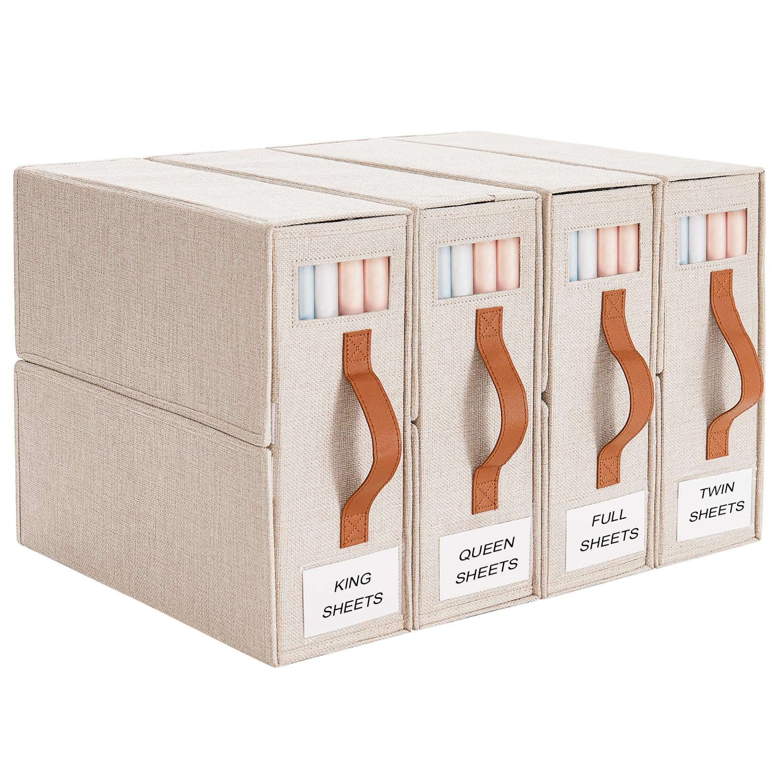 Amazon.com: StarAneer Bed Sheet Organizer 4 Pack Bed Sheet Organizers ...