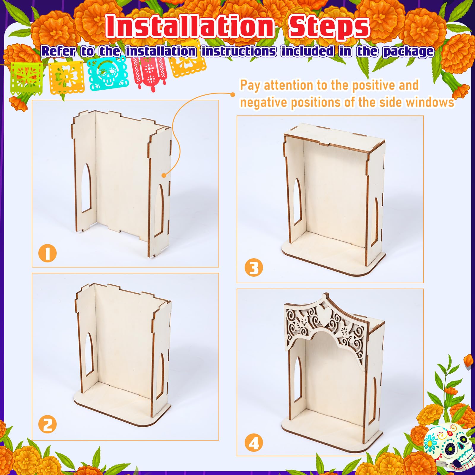 Snapklik.com : Qunclay 1 Pcs Dia De Los Muertos Altar Ofrenda Box ...