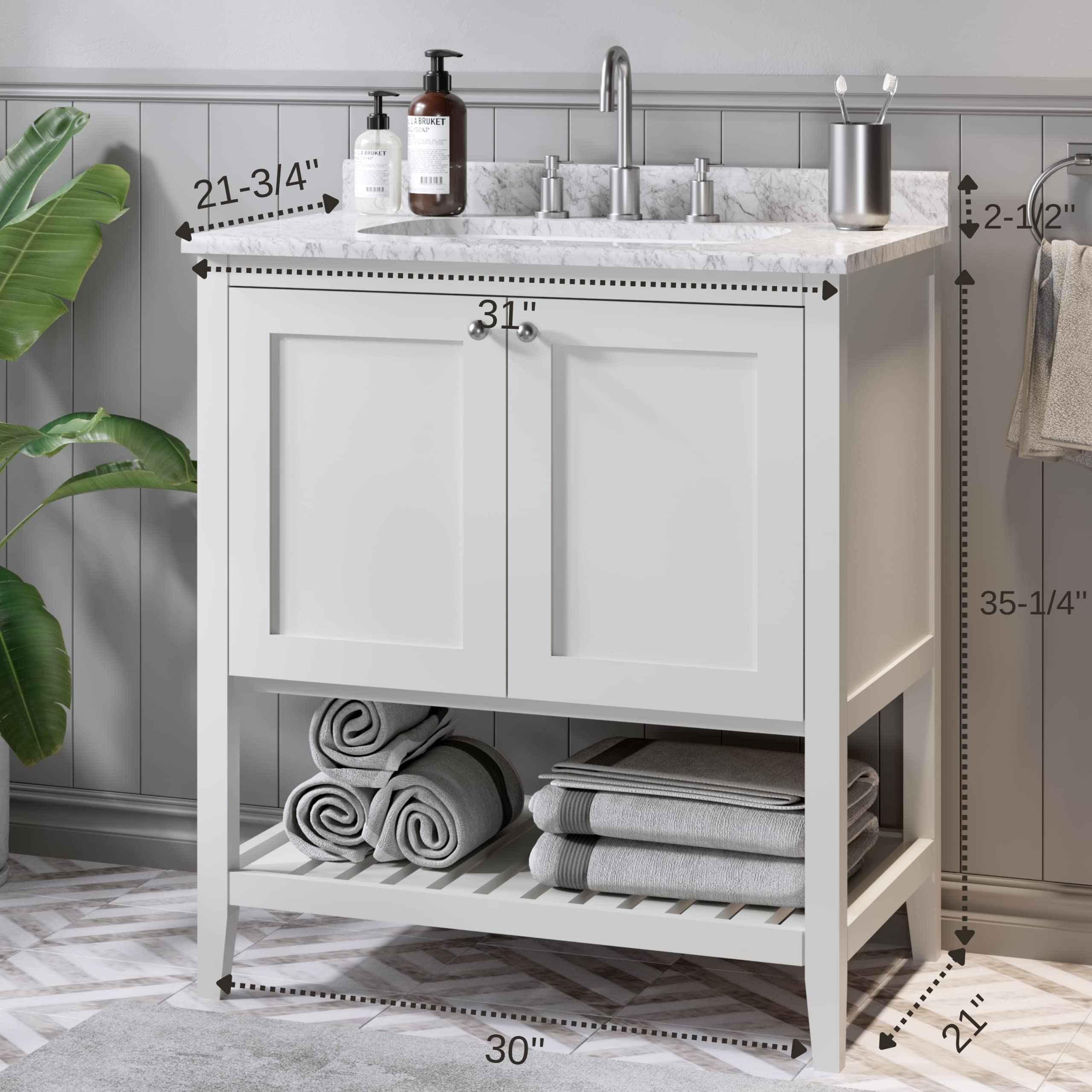 30 X 21 Bathroom Vanity Design House Concord 30 Inch Ready To Assemble