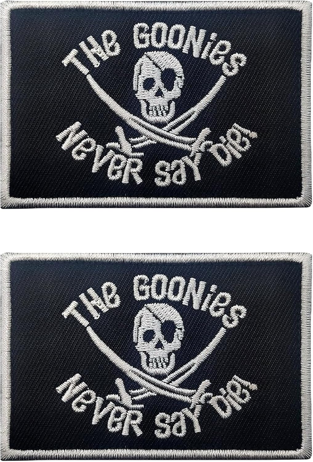 Amazon.com: Goonies Never Say Die Patch: 2 Pc Funny Military Morale ...