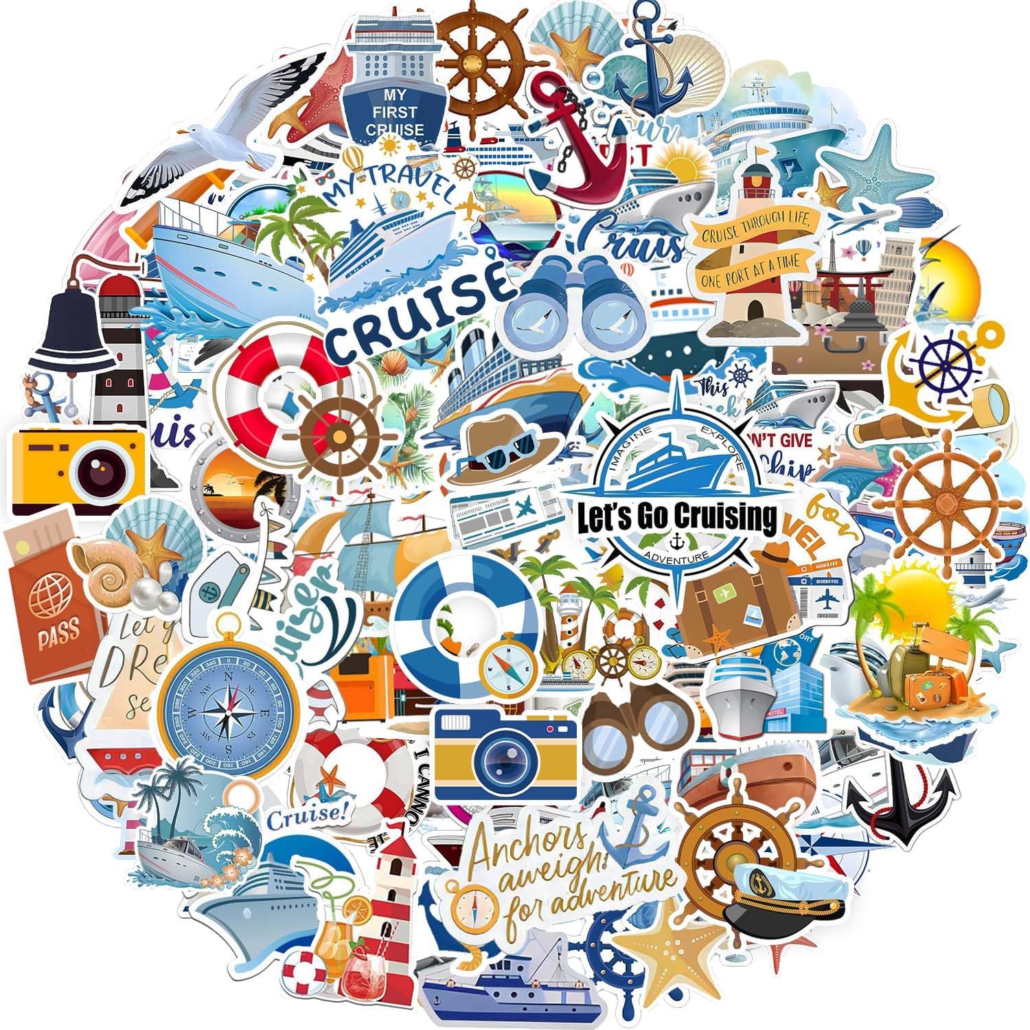 Amazon.com: Cruise Stickers - Cruise Ship Scrapbook Sticker with ...