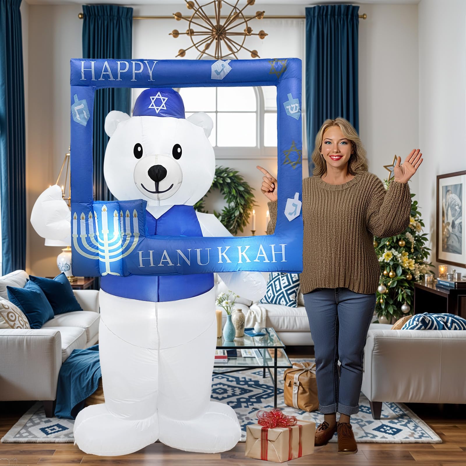 Amazon.com: OurWarm 6.4 FT Hanukkah Inflatable Outdoor Holiday Yard ...