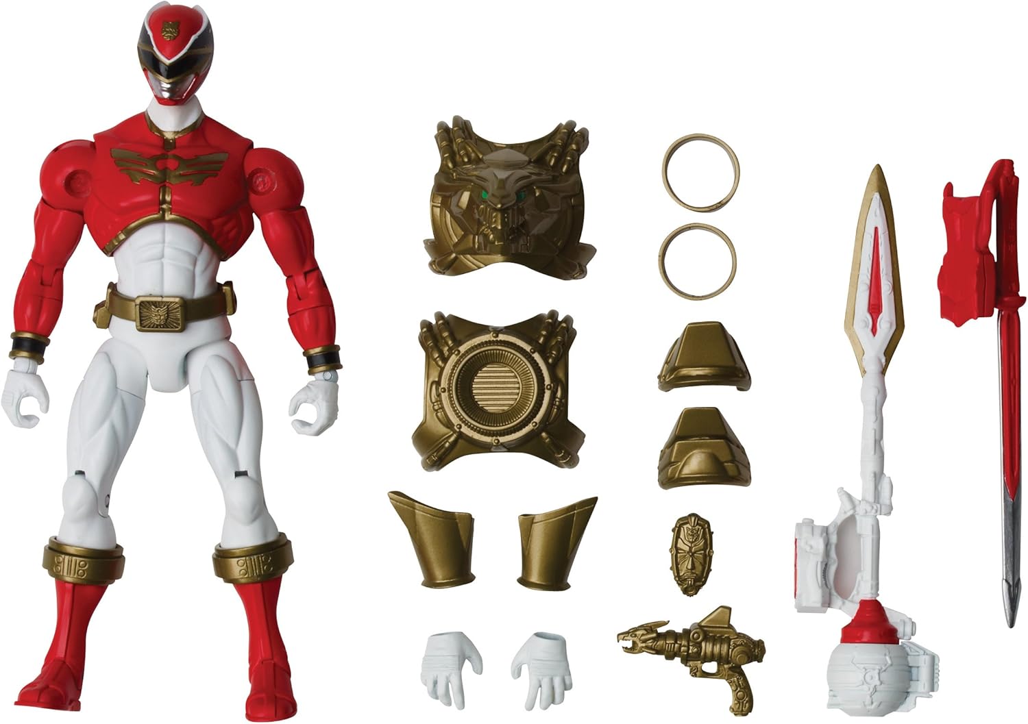 Armored Red Power Rangers Armored Might Action Figure : Amazon.co.uk ...