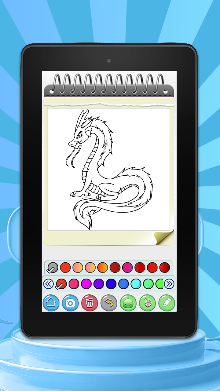 Dragon coloring pages: Fun coloring book for adults & kids - App on ...